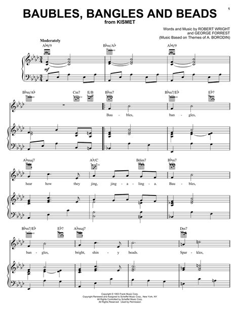 Baubles Bangles And Beads Sheet Music Direct