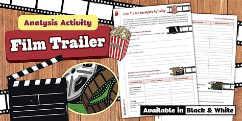 Film Trailer Analysis Activity Pack