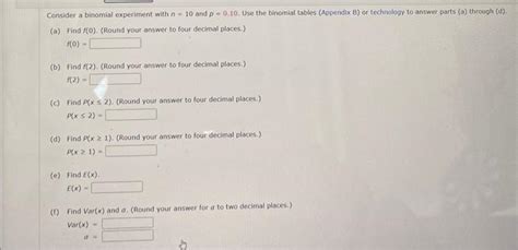 Solved Consider A Binomial Experiment With N And P Chegg