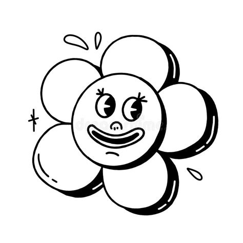 Flower Is A Retro Cartoon Character From The 30s Vintage Comic Smile