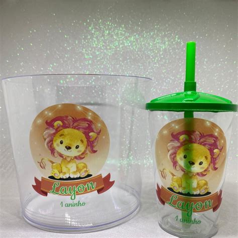 Kit Copo E Balde 300ml Personalizado Acrilico Elo7