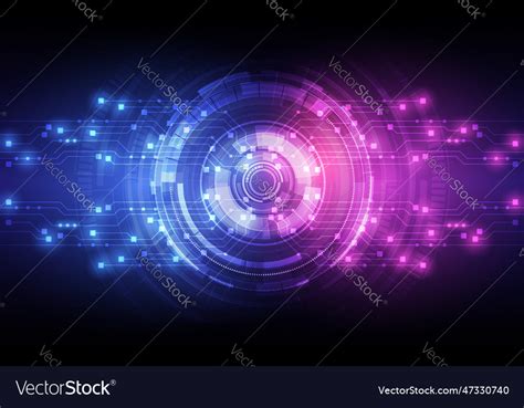 Abstract Circuit Networking Blockchain Concept Vector Image