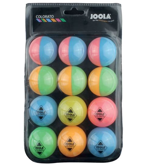 12 Balles De Ping Pong Multicolor Joola Colorato