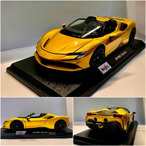 【現貨】ferrari Sf90 Spider 法拉利 敞篷 金屬模型車 Maisto 118 118 蝦皮購物