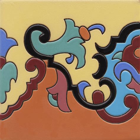 Ceramic High Relief Border Tile Navalcan Left Casa Castillo