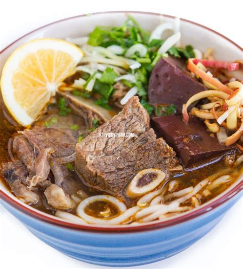 Vietnamese Spicy Beef Noodle Soup Bun Bo Hue Vicky Pham Recipe Beef Noodle Soup Beef