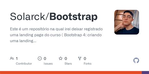 Github Solarck Bootstrap Este Um Reposit Rio Na Qual Irei Deixar