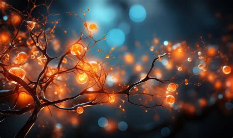 Premium Photo Abstract Background Neural Circuits Neuron Cells Concept Selective Soft Focus