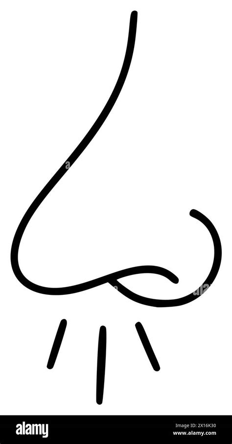 Human Runny Nose In Profile Line Simple Minimalist Icon Element For