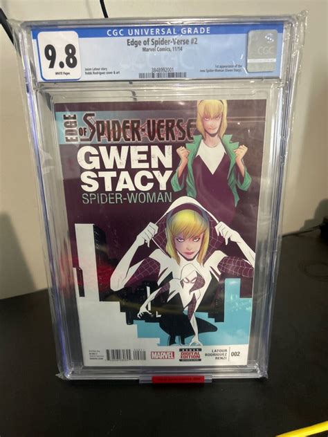 Edge Of Spider Verse 2 1st Spider Gwen Gwen Stacy Spider Woman Cgc 9