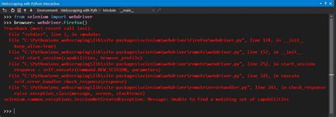selenium web driver for firefox error unable to find a matching set of