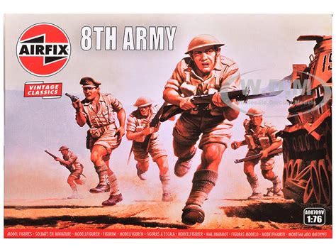 Level 1 Model Kit Wwii British 8th Army 49 Piece Figure Set 176