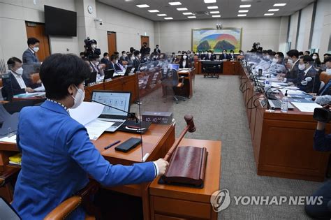 의사봉 두드리는 백혜련 정무위원장 연합뉴스