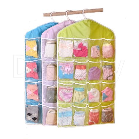 กระเป๋าเก็บของ แบบแขวนผนัง 16 ช่อง สีใส Shopee Thailand