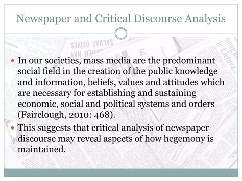 Discourse And Newspaper Pptx