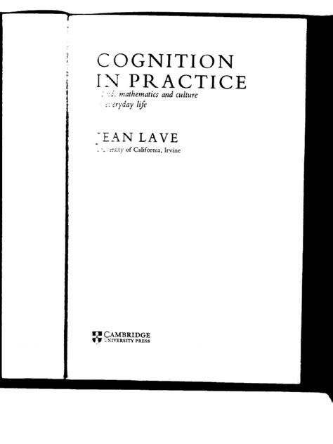 Cognitioninpracticeintroduction Pdf