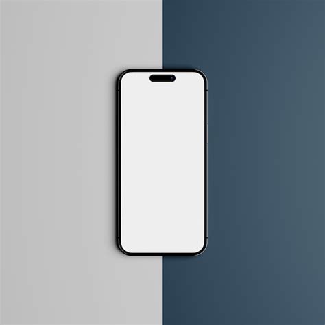 premium psd mobile smartphone mockup screen on the blue and white