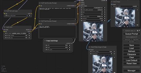 Comfyui Loraとclip Skipの実装ができた｜yuki