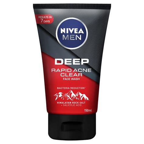 Buy Nivea Men Face Wash Deep Rapid Acne Clear 150ml Online At Chemist