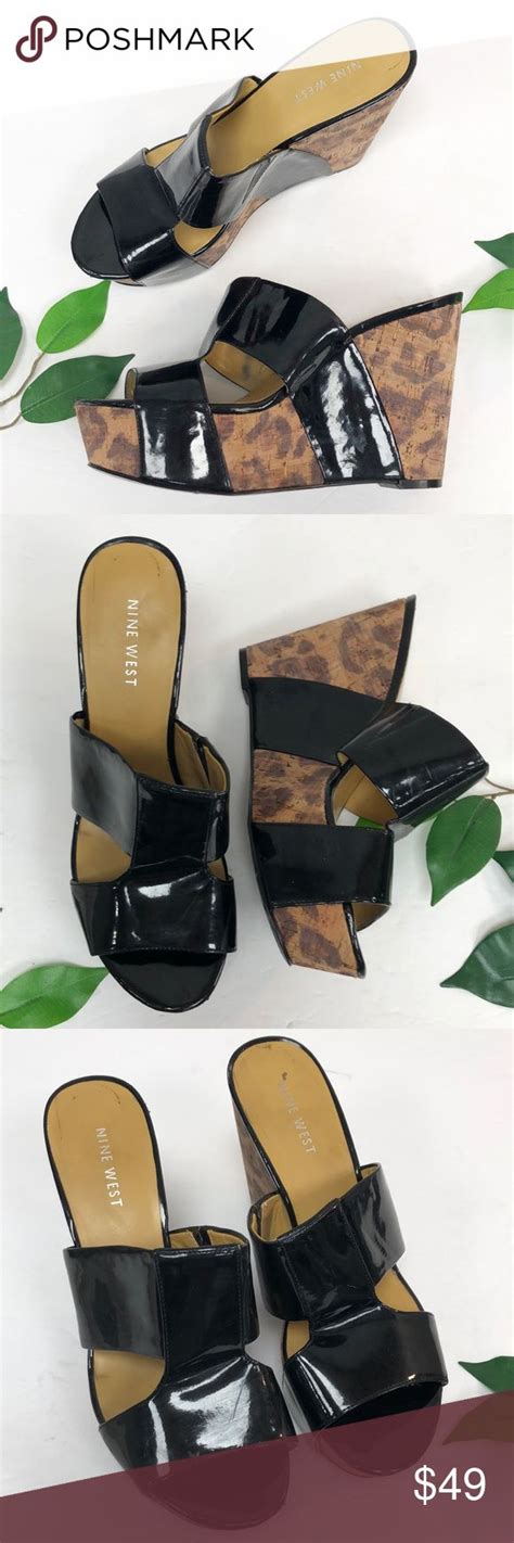 Leopard Print Wedge Sandals Size 75