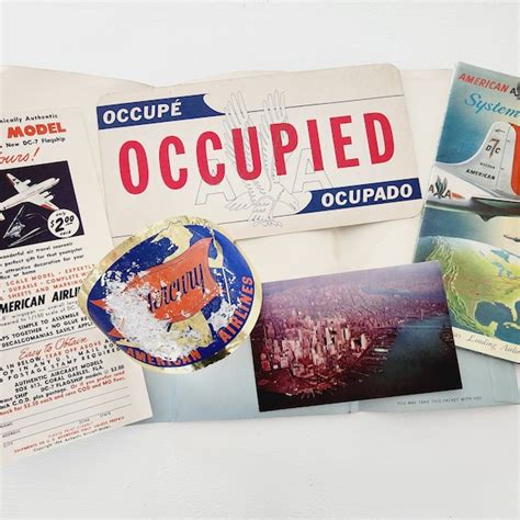 American Airlines Ticket Etsy