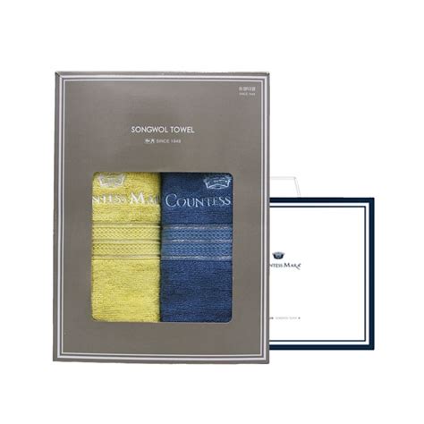 송월타올 Cm뱀부블럭40 155g 뱀부얀 수건 2매 선물세트 창박스 Cm쇼핑백 감도 깊은 취향 셀렉트샵 29cm