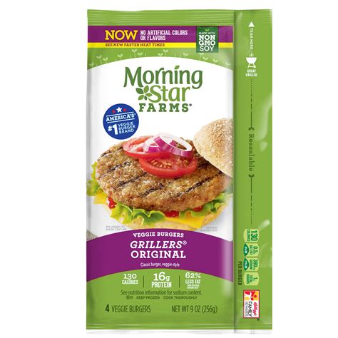 Morningstar Farms Grillers Original Veggie Burgers 9 Oz 4 Ct