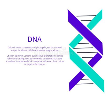 Dna Deoxyribonucleic Acid Chain Logo Design Blue Stock Vector Illustration Of Concept Design