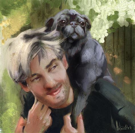 Heres A Little Fanart Of Pewdiepie With His Good Boi Edgar Greetings