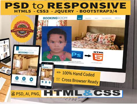 Convert Psd To Html With Fully Responsive And I Can Make That Live
