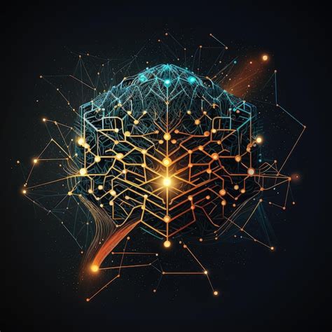 Premium AI Image AI Generative Illustration Of A Neural Network The Complex Mesh And Grid Of