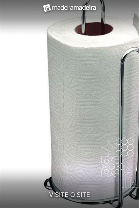 Suporte Porta Rolo De Papel Toalha Vertical Cozinha Aço