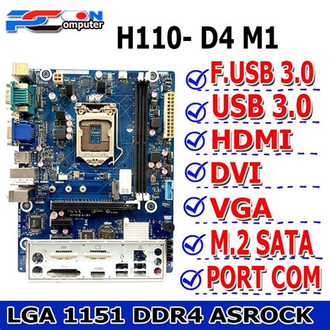 Jual MOTHERBOARD INTEL LGA 1151 H110M ONBOARD DDR4 Shopee Indonesia