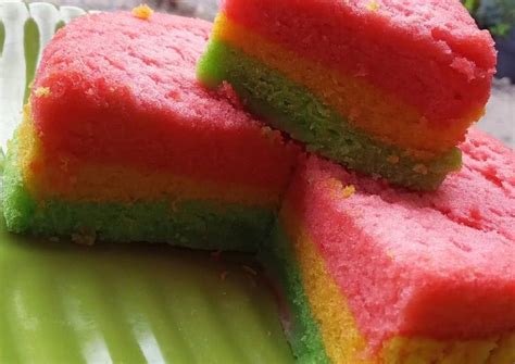 Resep Bolu Pelangi Kukus Oleh Aqila Syafiqa Cookpad