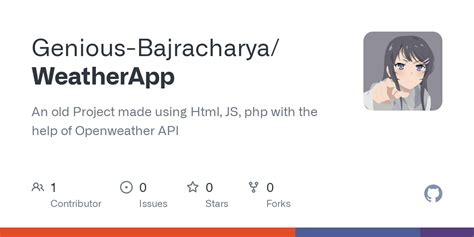 github genious bajracharya weatherapp an old project made using html