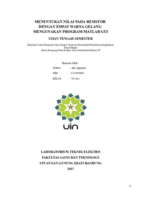 Doc Menentukan Nilai Pada Resistor Dengan Empat Warna Gelang