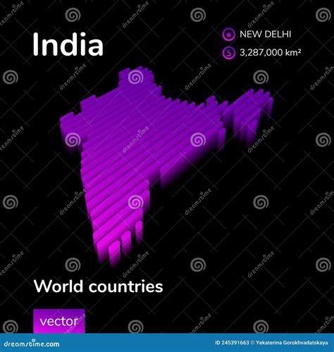 Uk Map Stylized Isometric Neon Striped Vector 3d Map Cartoondealer