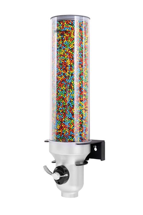Idm Candy Dispenser H10 Ff Single Wall Mounted Candy Dispenser 45 Liter Capacity Silver