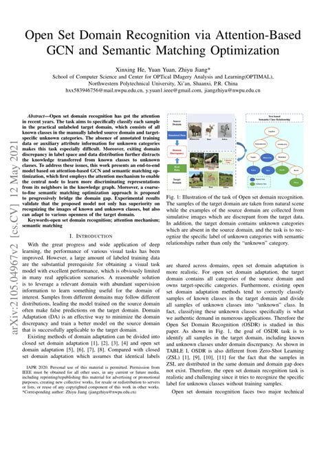 pdf open set domain recognition via attention based gcn and semantic