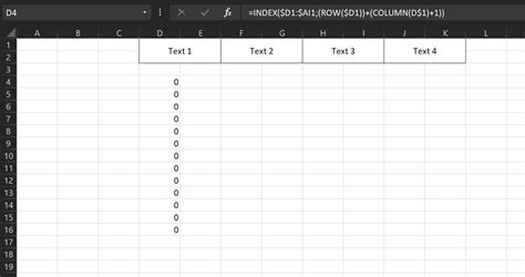 Excel Formula To Transpose Horizontal Values In Vertical List Stack