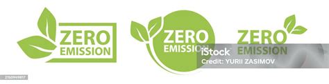 Zero Emission Net Zero 아이콘 Co2 순 배출 제로 탄소 중립 개념 벡터 0에 대한 스톡 벡터 아트 및 기타