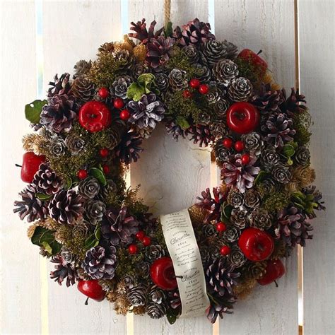 Flower（ファッション） Xmas 飾り リース Cmナチュラルリースlパープルシック Φ335cmcm1052 A クリスマス