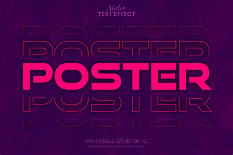 Artstation Poster Text Effect Editable Comic And Cartoon Text Style