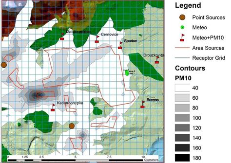 An Example Of Gis Outputs Layer Datasets Of Isolines With Pm10