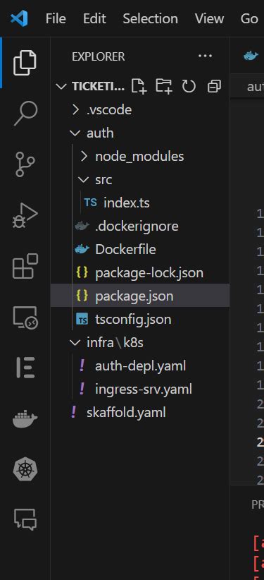 Nodejs The Ts Node Dev Doesnt Work While Working With Skaffold Dev