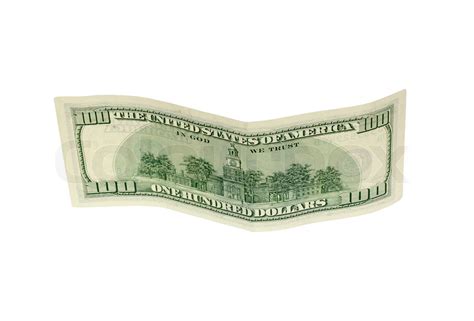 Hundred Dollar Banknoteisolated On White With Clipping Path Stock