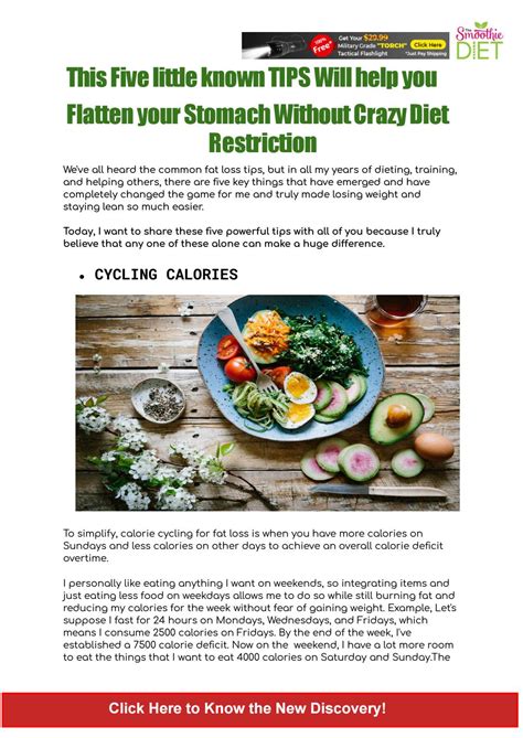 5 Tips To Flatten Your Stomach Without Crazy Diet Restriction By