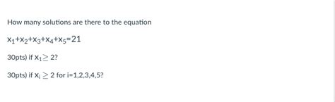 Solved How Many Solutions Are There To The Equation