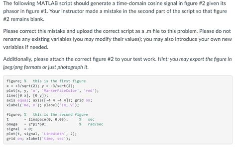 Solved The Following MATLAB Script Should Generate A Chegg