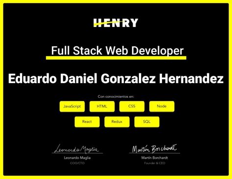 Eduardo Daniel Gonzalez Hernandez En Linkedin Soyhenry Henry